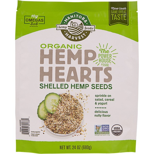 Manitoba Harvest Organic Hemp Hearts Shelled Hemp Seeds 24 Oz Whole