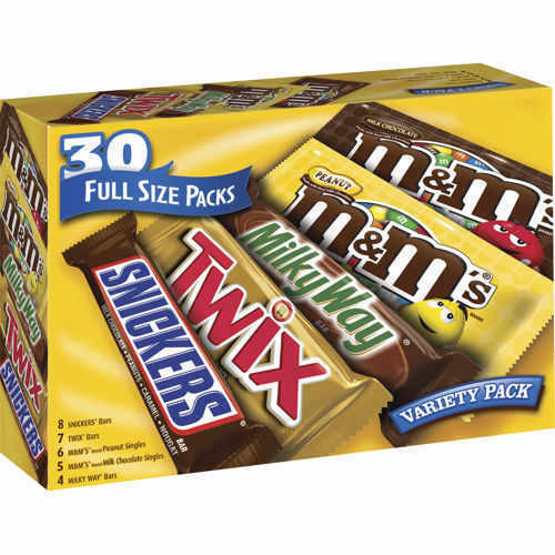 Mars Variety Pack, 30 Full Size Packs