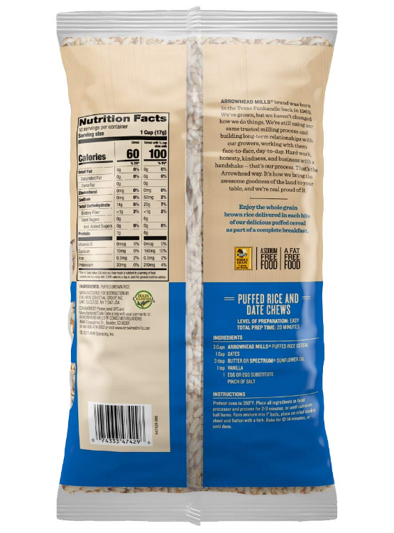 arrowhead puffed cereal
