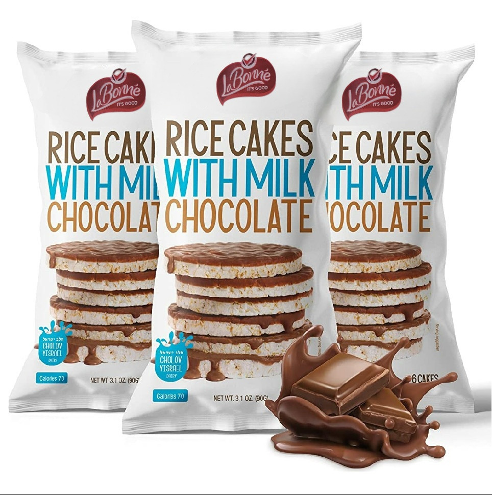 Rice Cakes with Milk Chocolate, Kosher for Passover (Pack of 3) - Whole ...