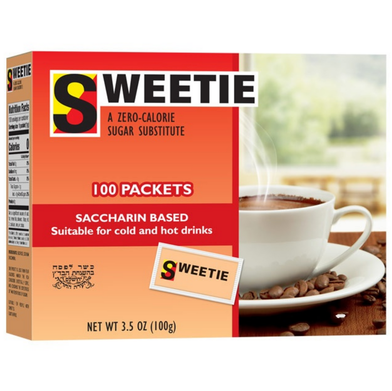 Sweetie Passover Zero Calorie Sugar Substitute, 100 Packets - Whole And ...