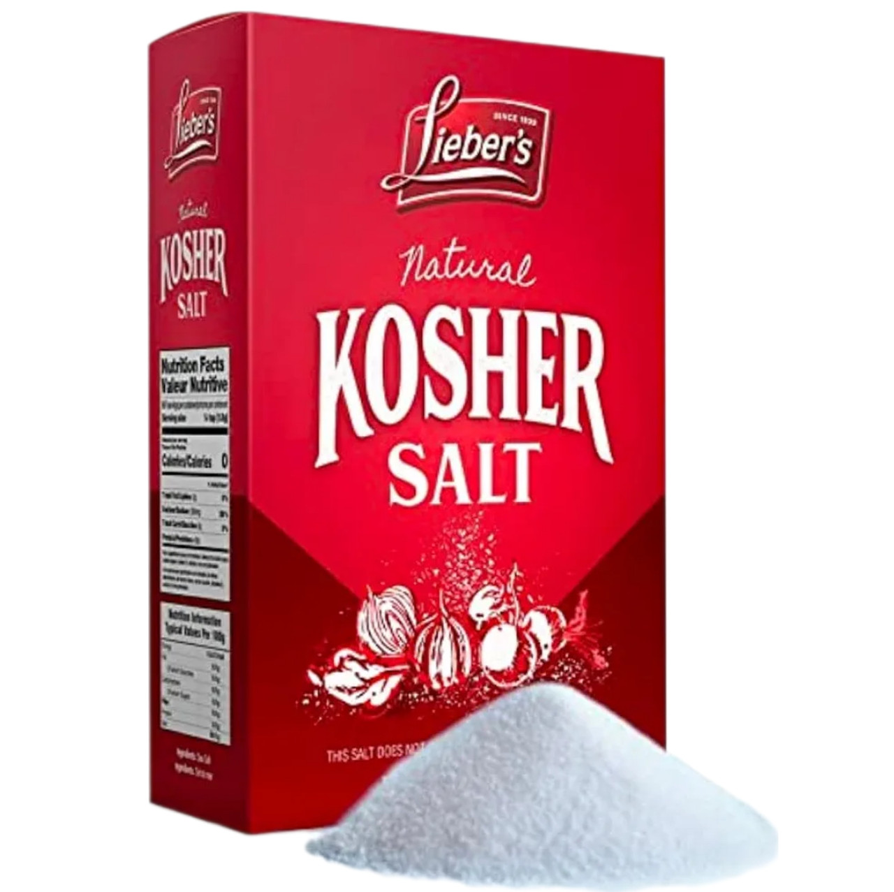 Lieber's Natural Kosher Salt, Kosher for Passover, 3 Pound - Whole And ...