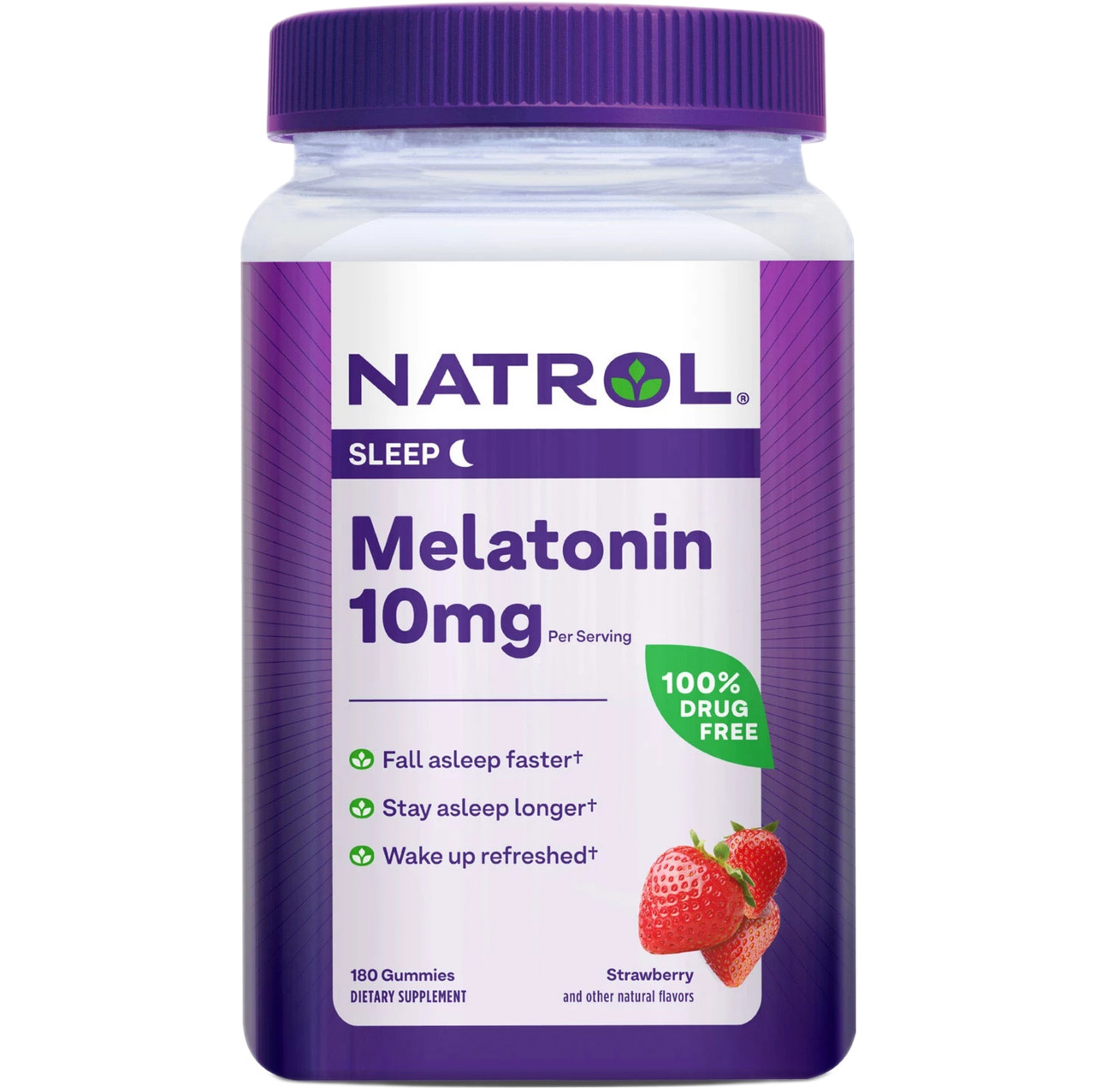 Natrol Melatonin Gummies, 10mg, Strawberry Flavor, 180 Count - Whole ...