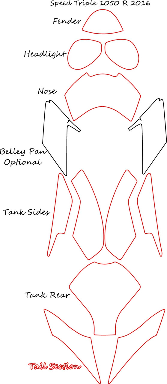 Speed Triple 1050 Total Protection Kit - The Tankslapper