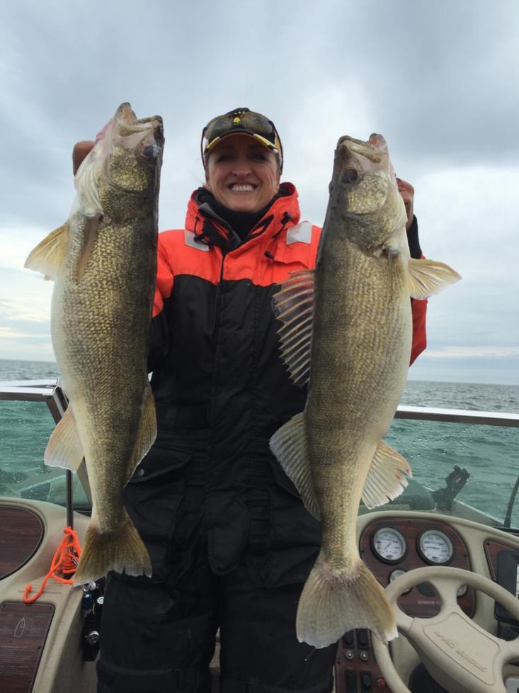 December 2015 Lake Erie Walleye fishing with Captain Juls - Walleye ...
