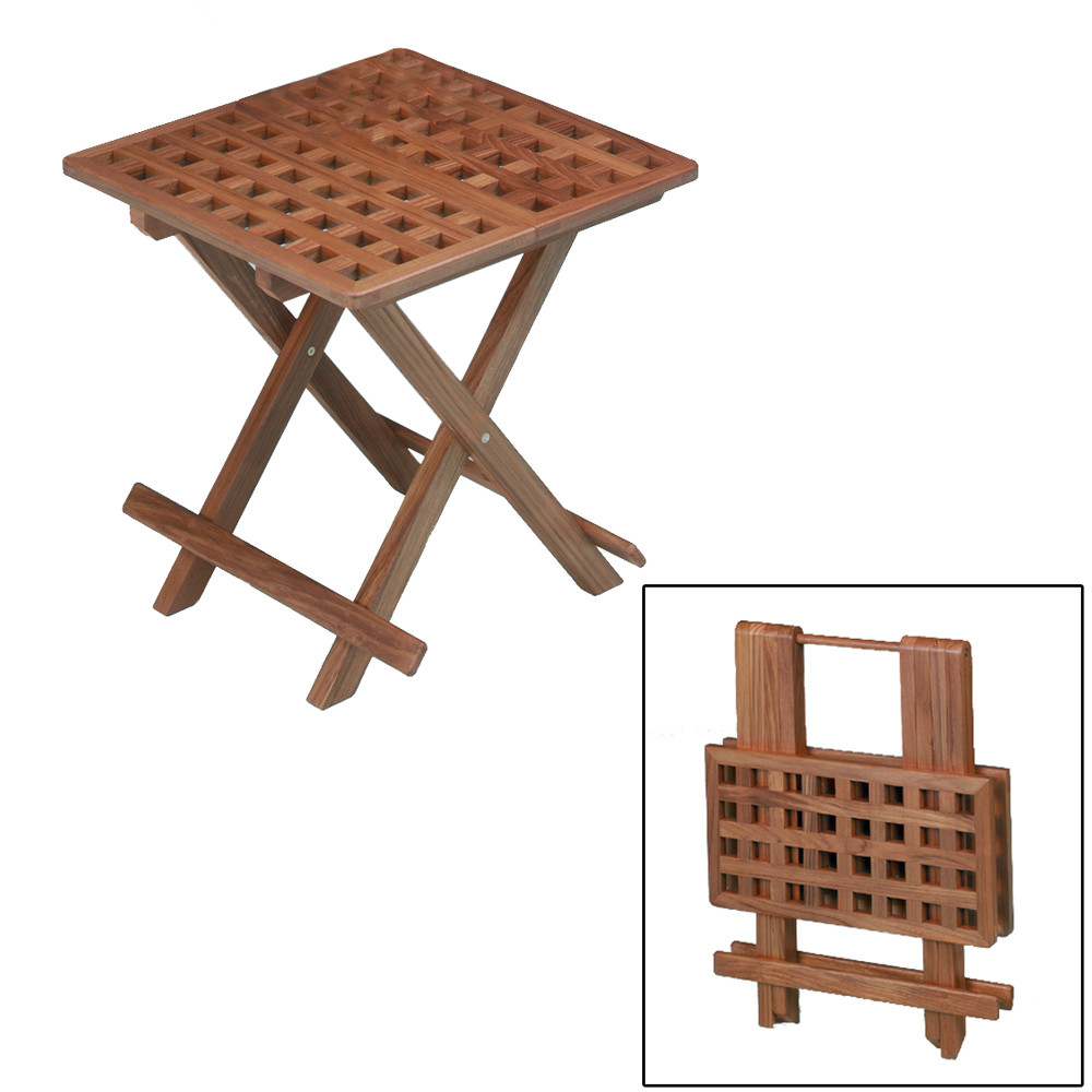 Whitecap Teak Grate Top Fold-Away Table
