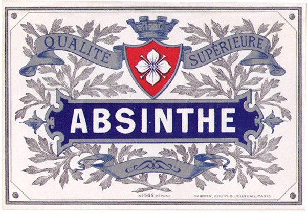 Antique Absinthe Bottle Label #4
