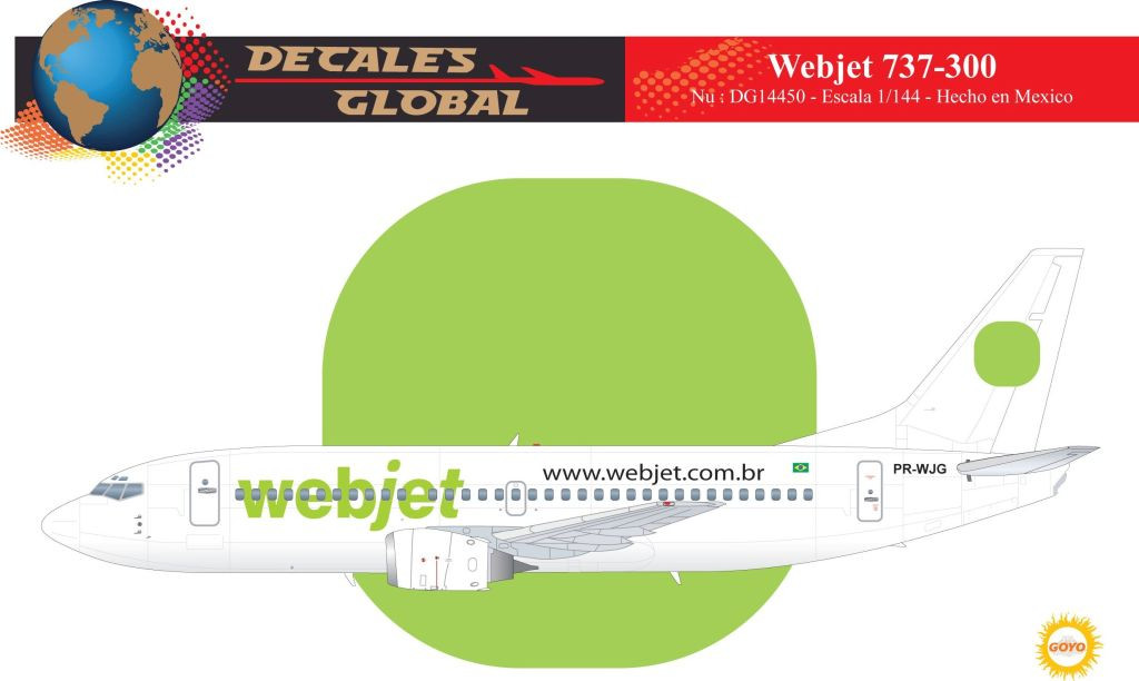 1/144 Scale Decal WebJet 737-300