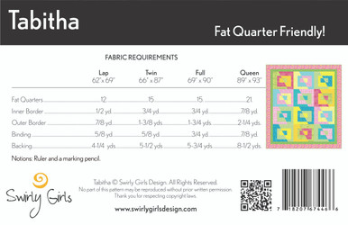SGD084pdf Tabitha Pattern - Fat Quarter Gypsy Shop