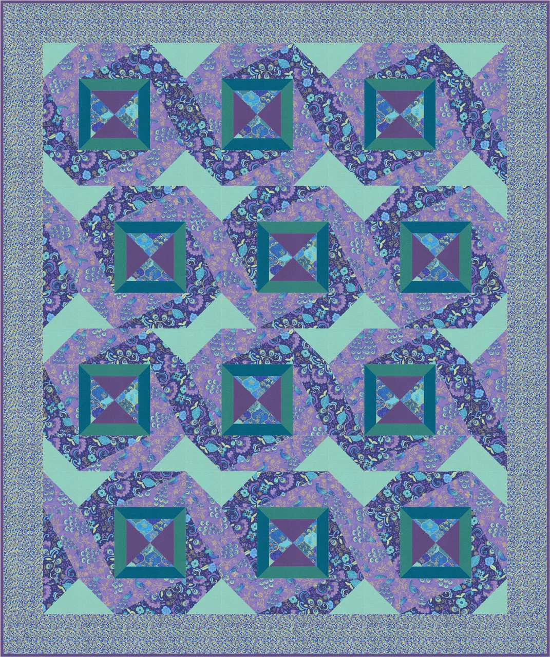 FQG127 Curlique Pattern - Fat Quarter Gypsy Shop