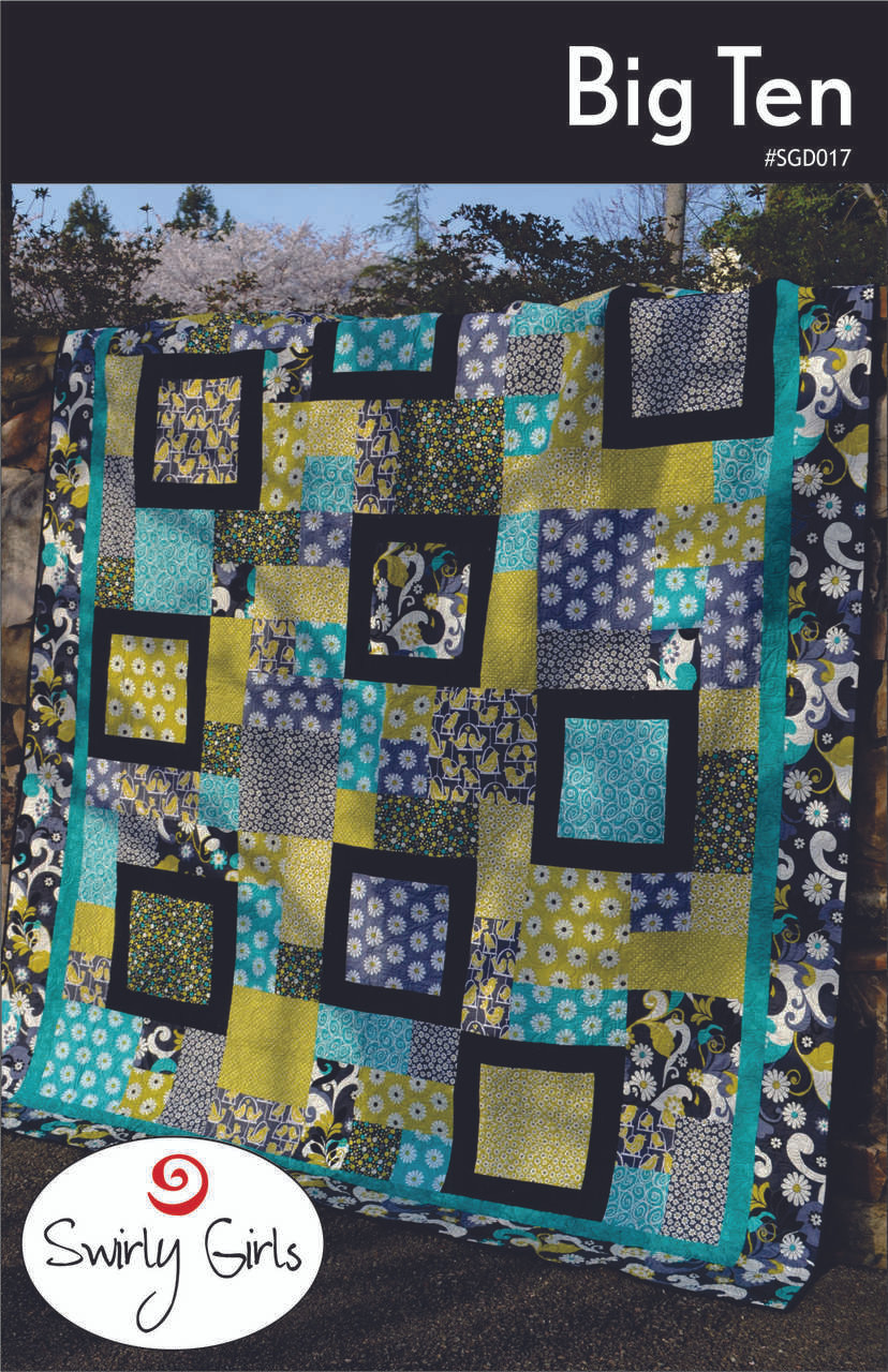 Big Ten Quilt Pattern by Swirly Girls Design