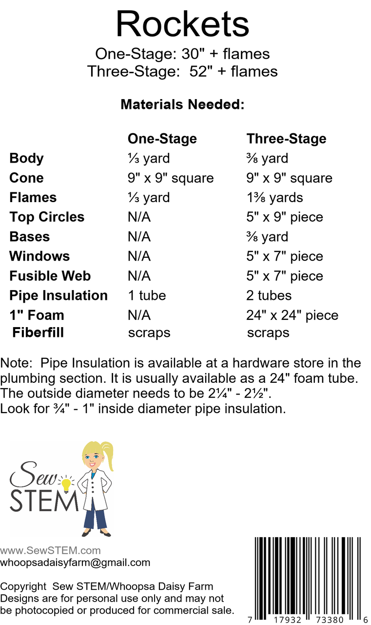 Rocket Sewing Pattern