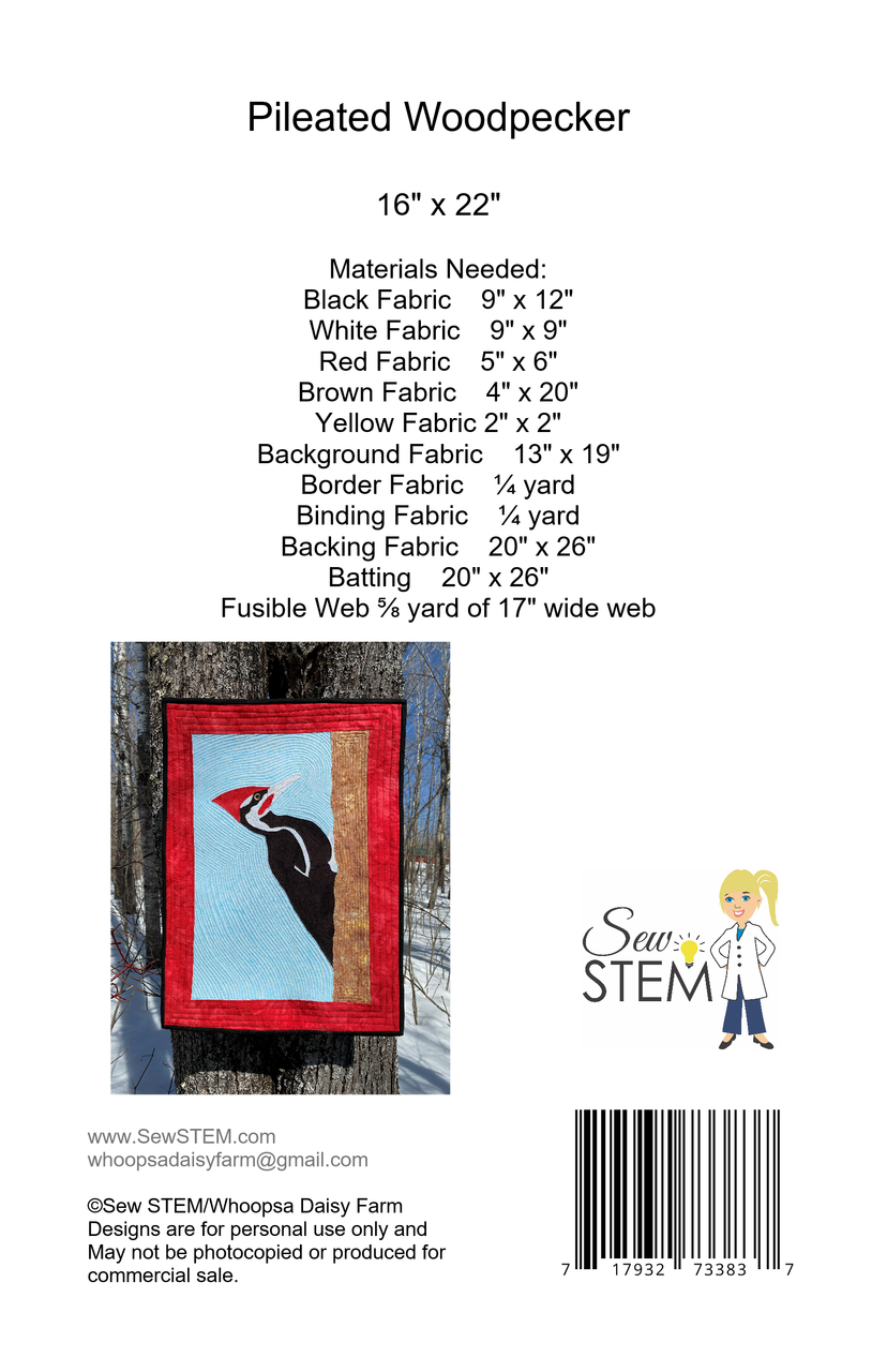 Pileated Woodpecker Quilt Pattern