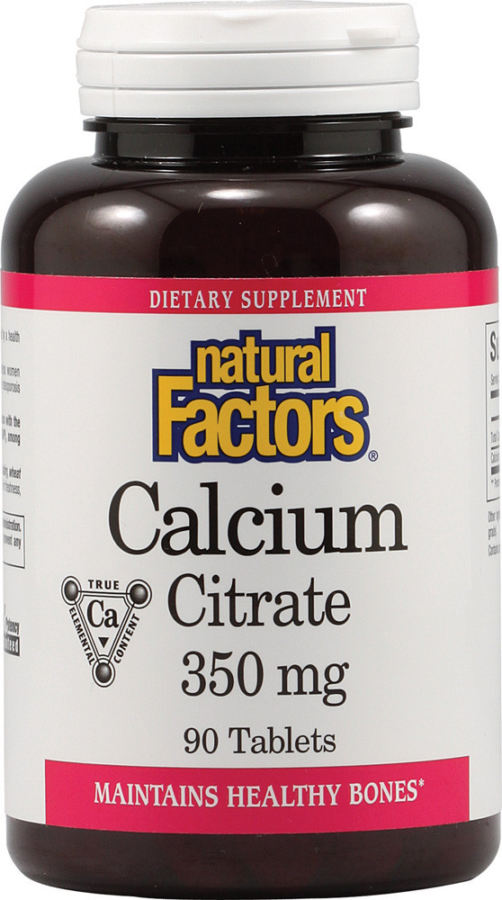 Buy Calcium Citrate 350 mg 90 Tabs Natural Factors Online, UK Delivery