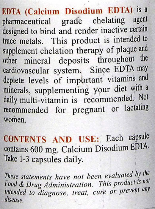Buy Calcium Disodium Edta 600mg 100 Caps Arizona Natural Uk