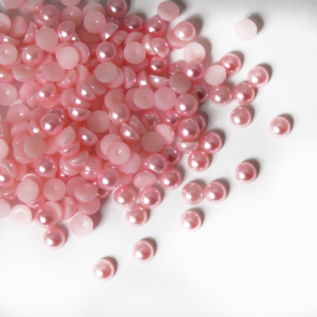 Flat back Pearls - Pink - Crafty Critters