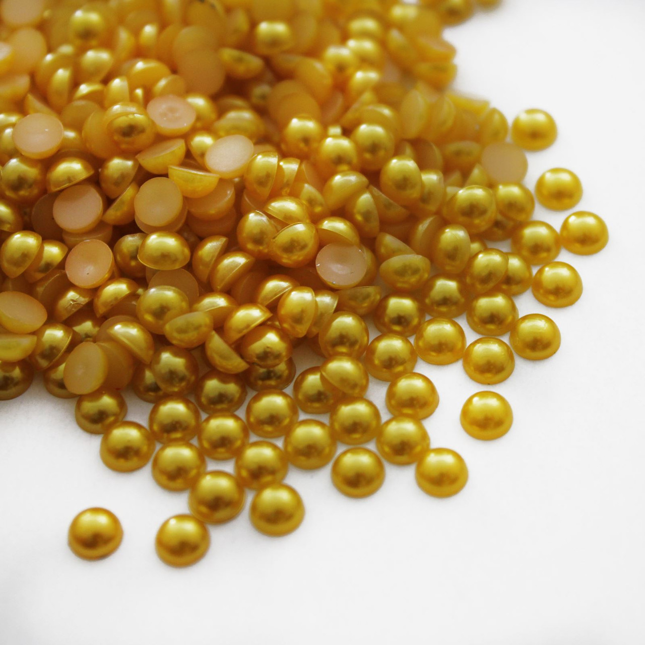 Flat back Pearls - Gold - Crafty Critters