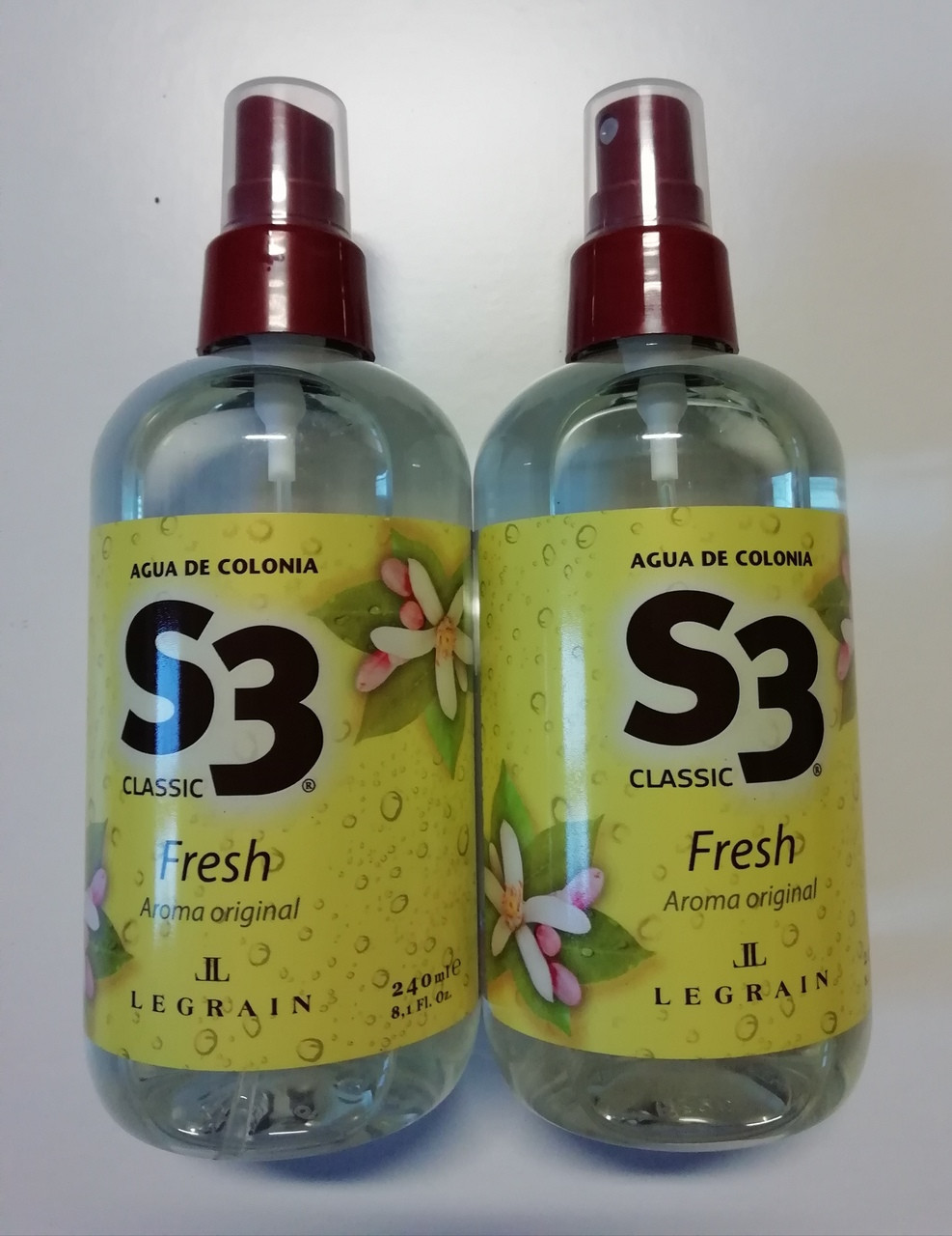 S3 Classic Fresh Spanish Family Eau de Cologne Legrain 240 ml x 2 ...
