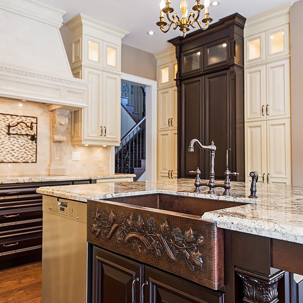 Installing Farmhouse Copper Sink - Rustica House