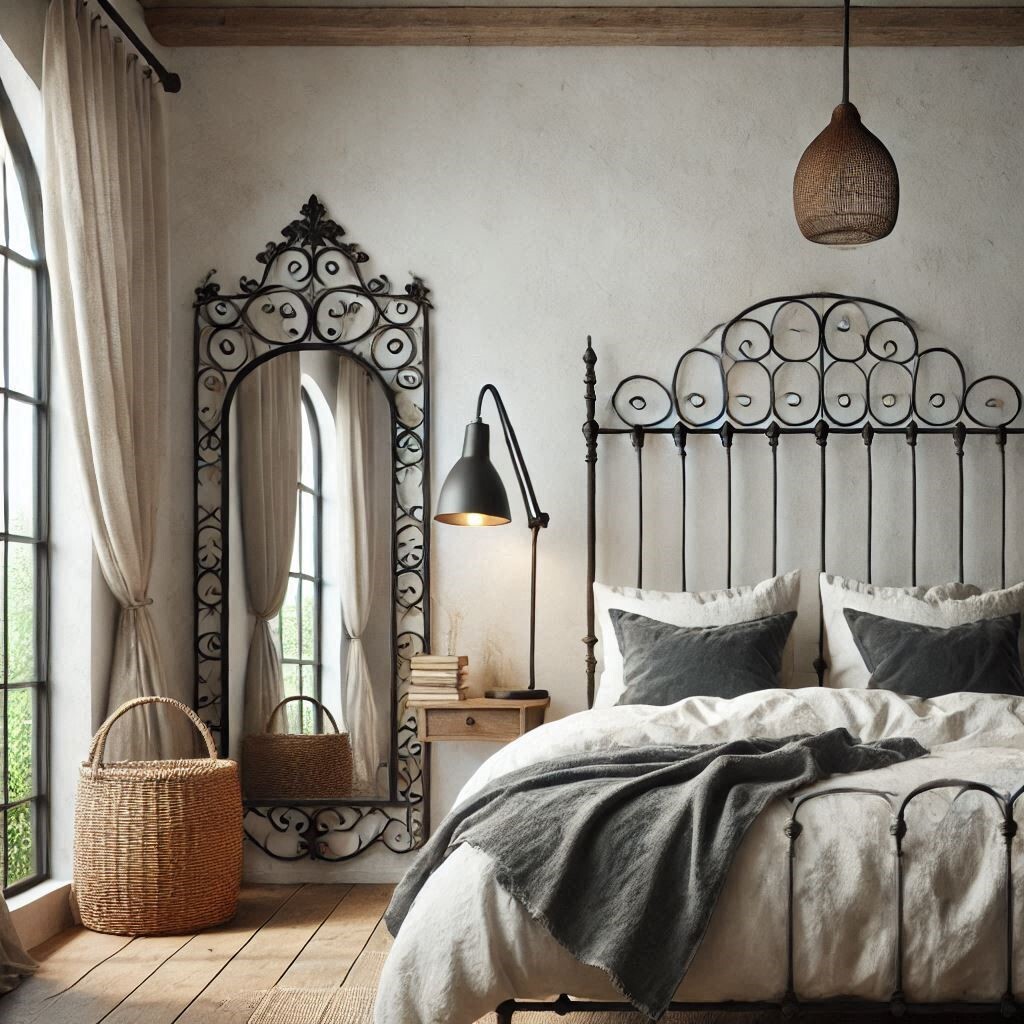 Rustic Metal, Iron & Pine Mirror Frames | Handcrafted Bedroom Mirrors