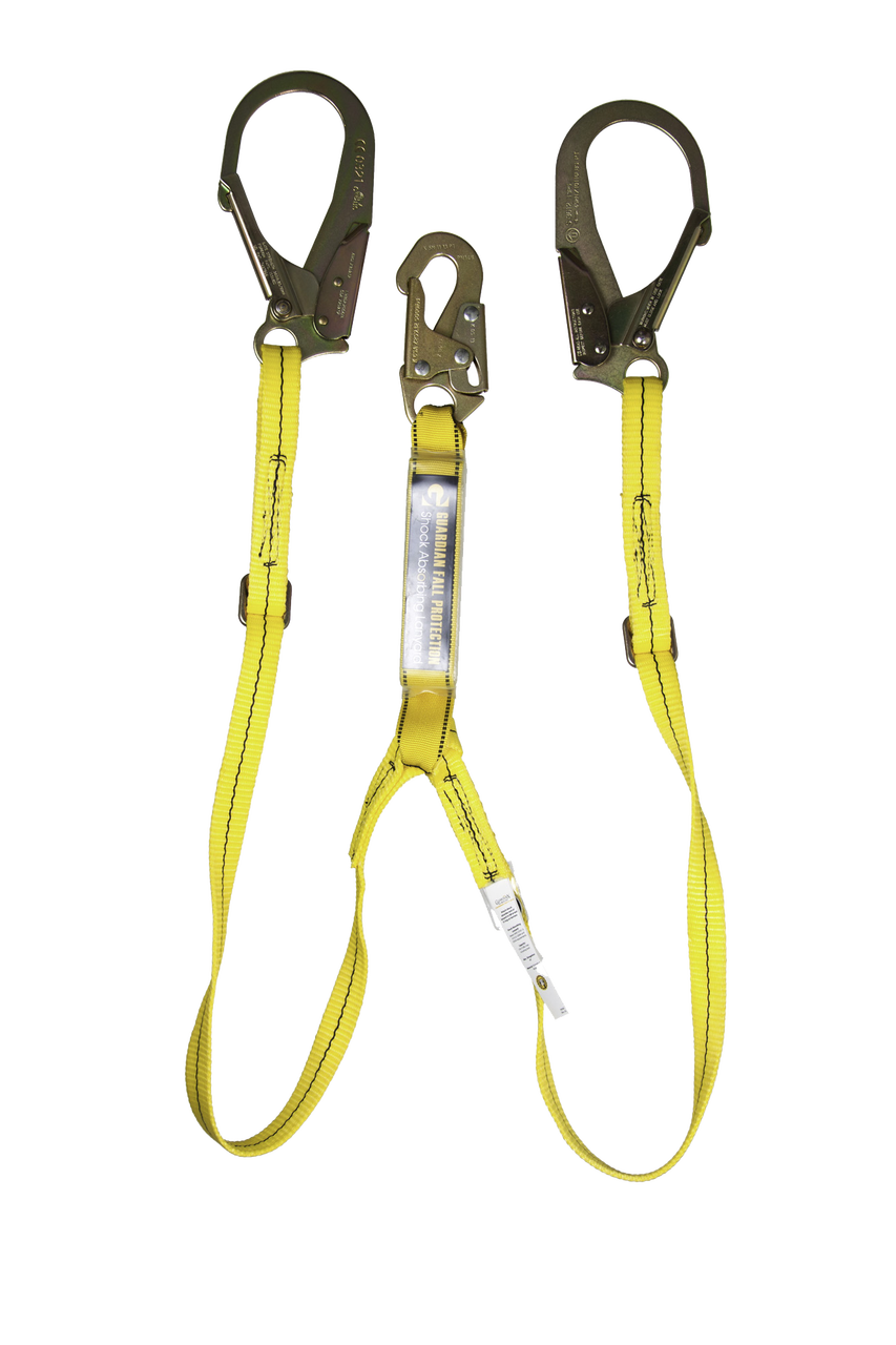 Guardian 20091 Shock Absorbing Double Leg Adjustable Lanyard 4'-6 ...