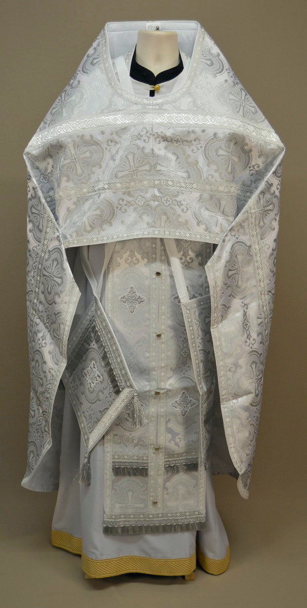 Russian Priest's Vestments: White #4 - 52/150 - St. Johns Monastery
