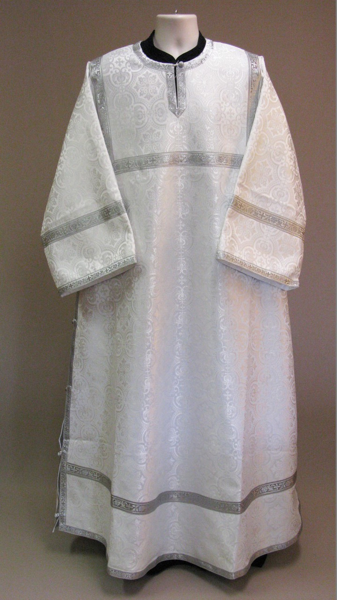 White Server's Sticharion #01 - 104cm - St. Johns Monastery