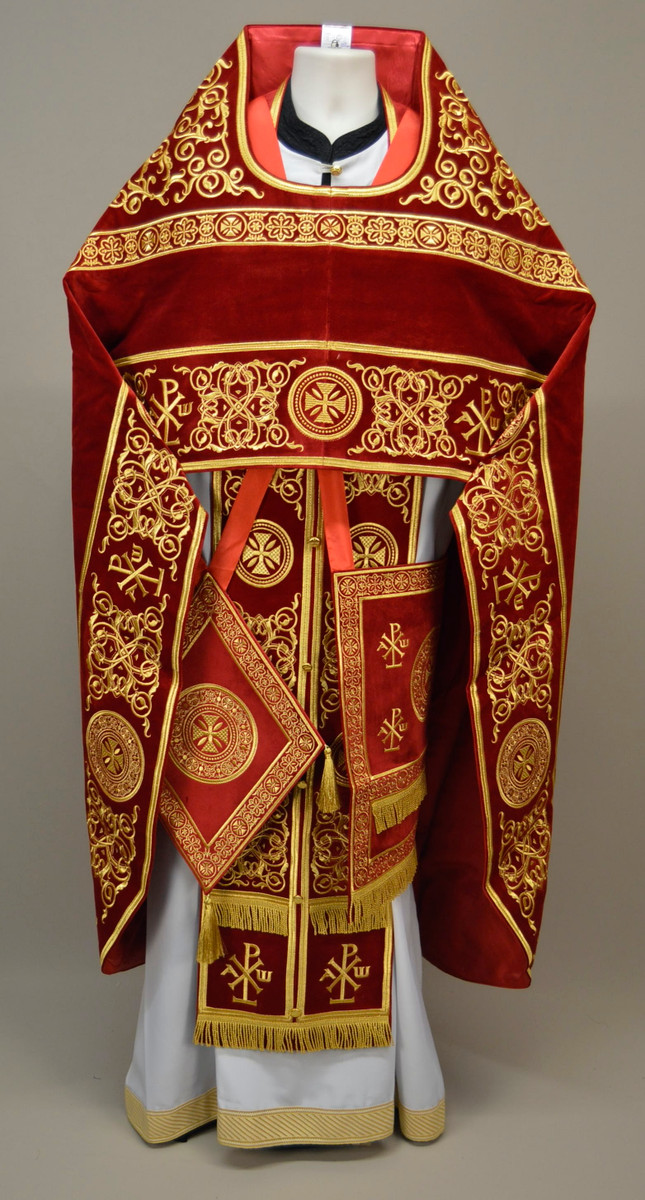 Russian Priest's Vestments: Red Velvet #2 - 52/150 - St. Johns Monastery