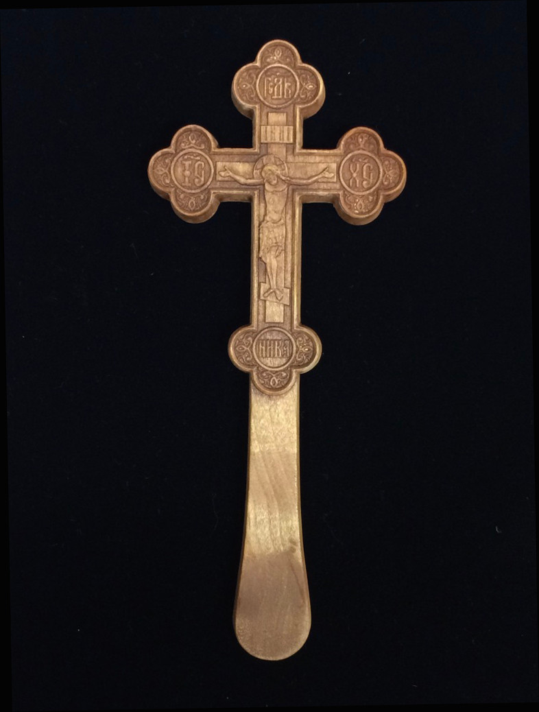 Wooden Hand Cross #3 - St. Johns Monastery