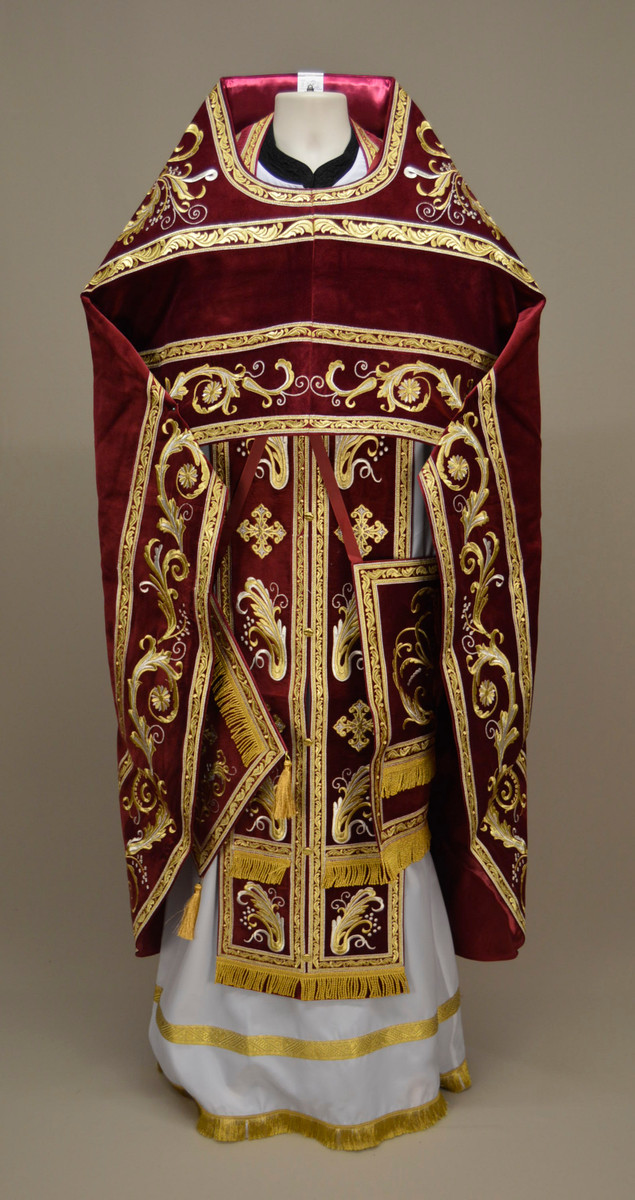 Russian Priest's Vestments: Red/Burgundy #19 - 52 / 150 - St. Johns ...