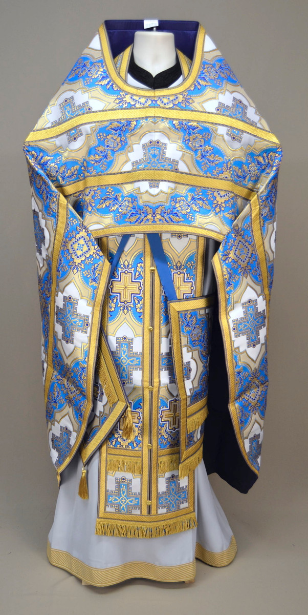 Russian Priest's Vestments: Blue #6 - 52/150 - St. Johns Monastery