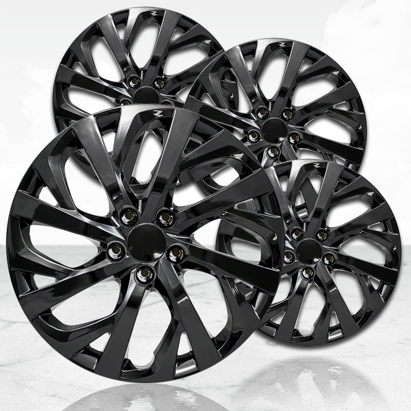16 4pc Gloss Black Hubcaps Wheel Covers Set of 4 for 2017 2018 Toyota Corolla