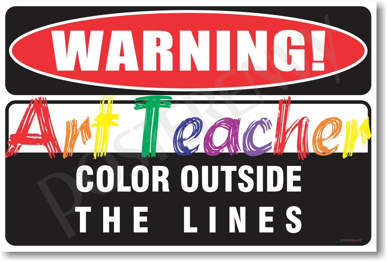 PosterEnvy - Warning Art Teacher 2 - New Humor Poster (hu216)