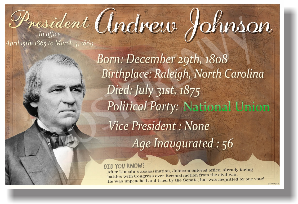 Presidential Series - U.S. President Andrew Johnson - New Social ...