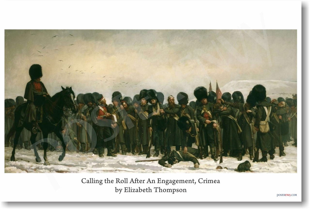 Calling the Roll After An Engagement Crimea - Elizabeth Thompson 1874 ...