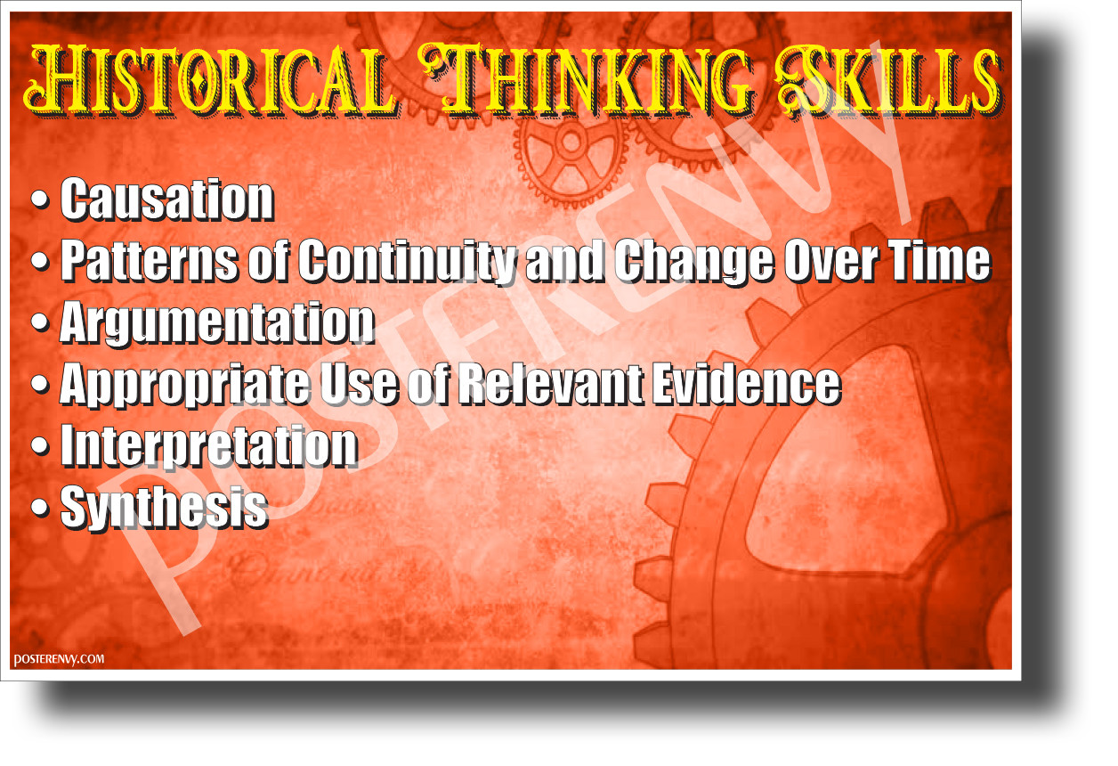 Historical Thinking Skills - NEW Classroom Social Studies POSTER (ss182)
