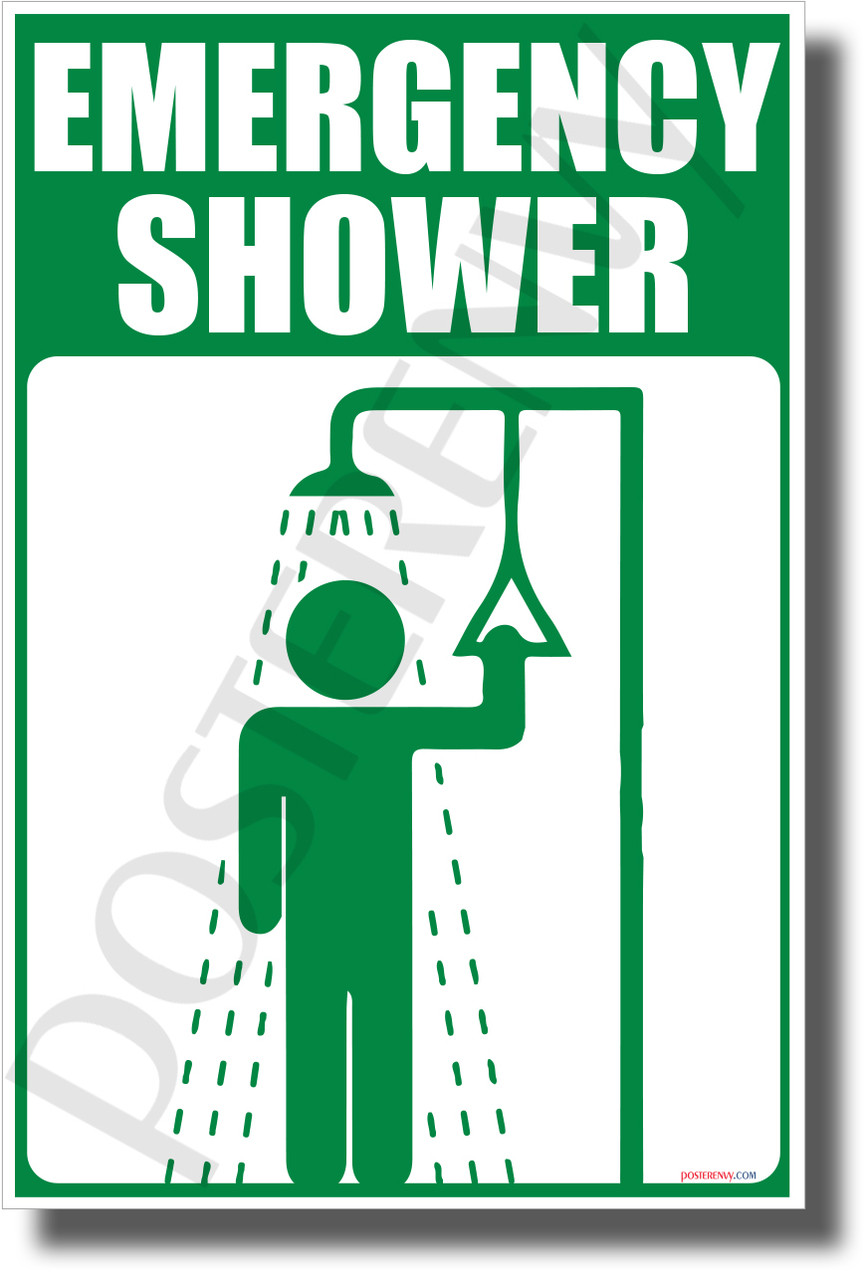Emergency Shower - NEW Laboratory or Classroom Science Poster (ms339)