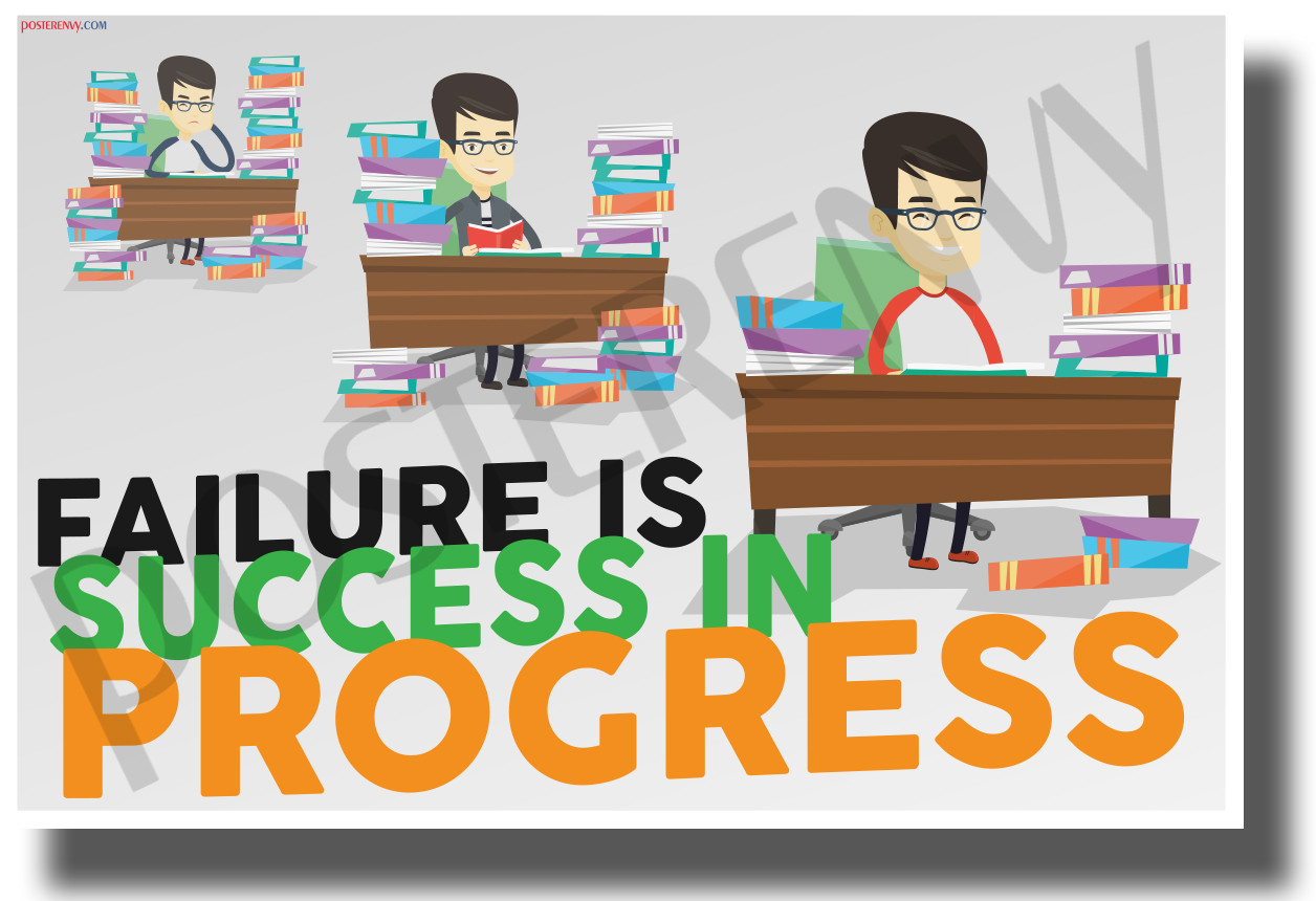 Failure is Success in Progress - New Motivational Classroom POSTER Failure is Success in Progress - New Motivational Classroom POSTER