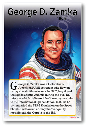 George D Zamka - Astronaut - Biography Poster 18 x 12 inch