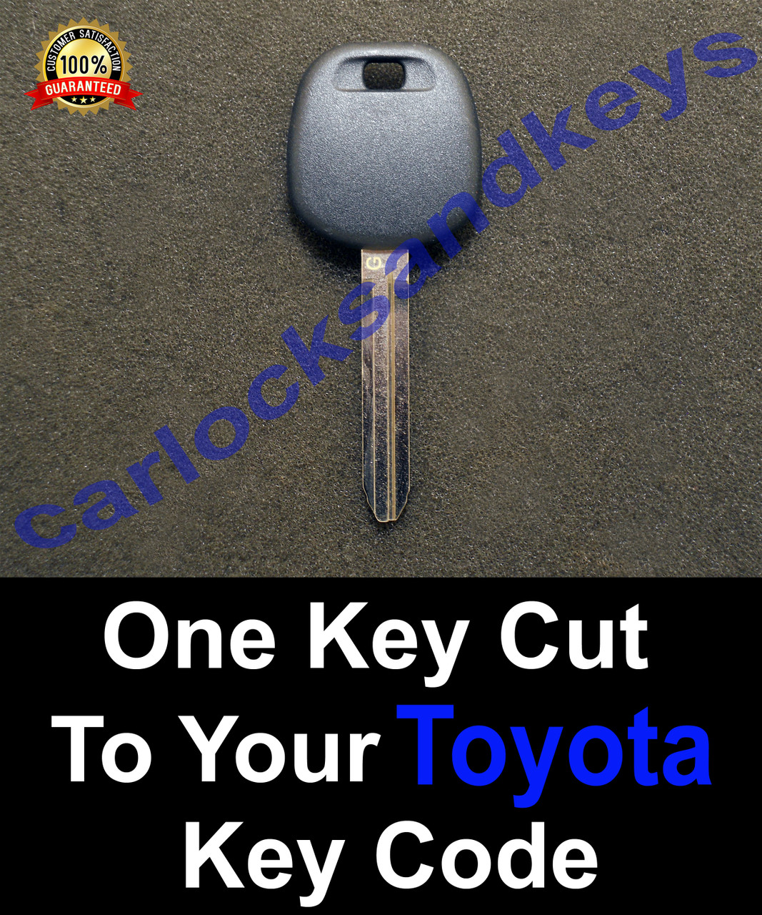 2011-2013 Toyota Highlander Transponder Key Blank Cut To Your Key Code ...