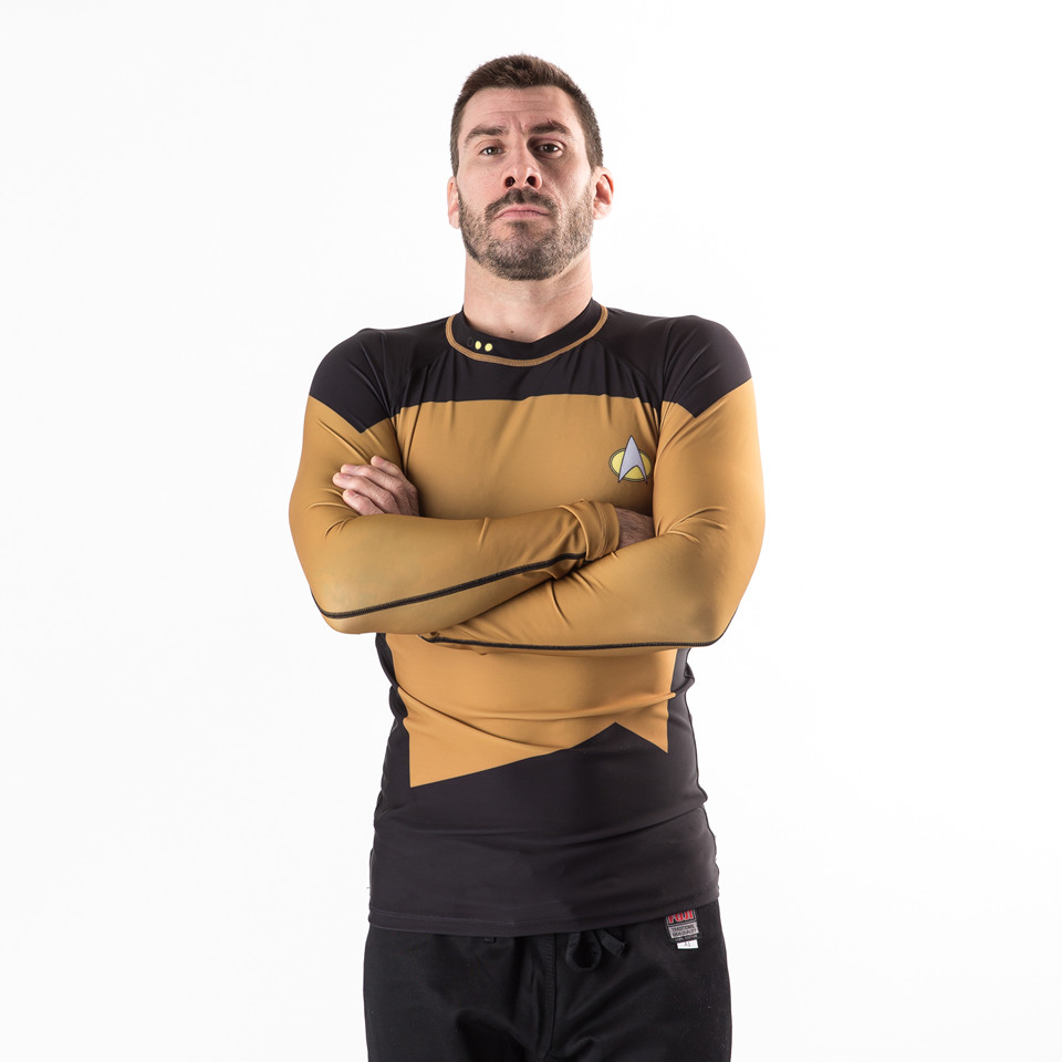 Fusion FG Star Trek The Next Generation Gold BJJ Rashguard - The Jiu ...