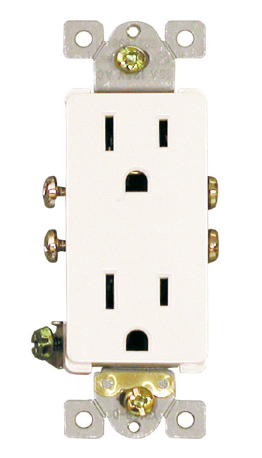 15 Amp Decora Receptacle White - iLumina Lighting