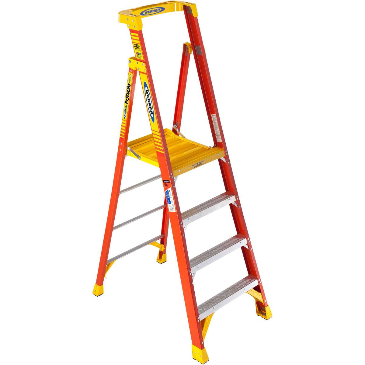 Werner 72004 Fibreglass Podium Ladder - 4 Tread - McQuillan Tools