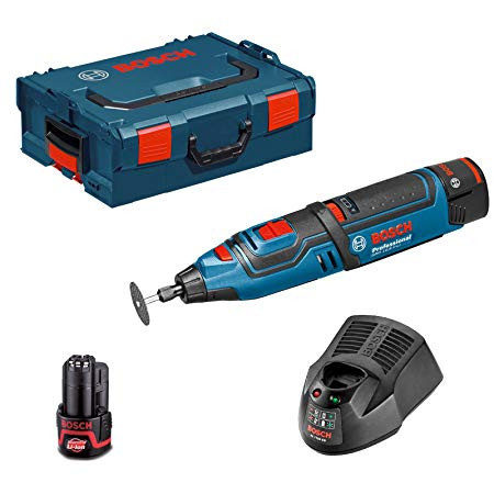 Bosch GRO 12 V-35 12V Rotary Tool With Mandrel & 5 x Cutting Wheels