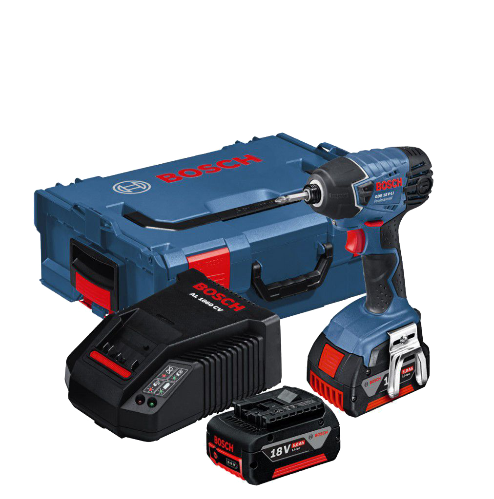 Bosch GDR 18 V-LI DYNAMICseries 18V Impact Driver 2 x 5Ah Batteries