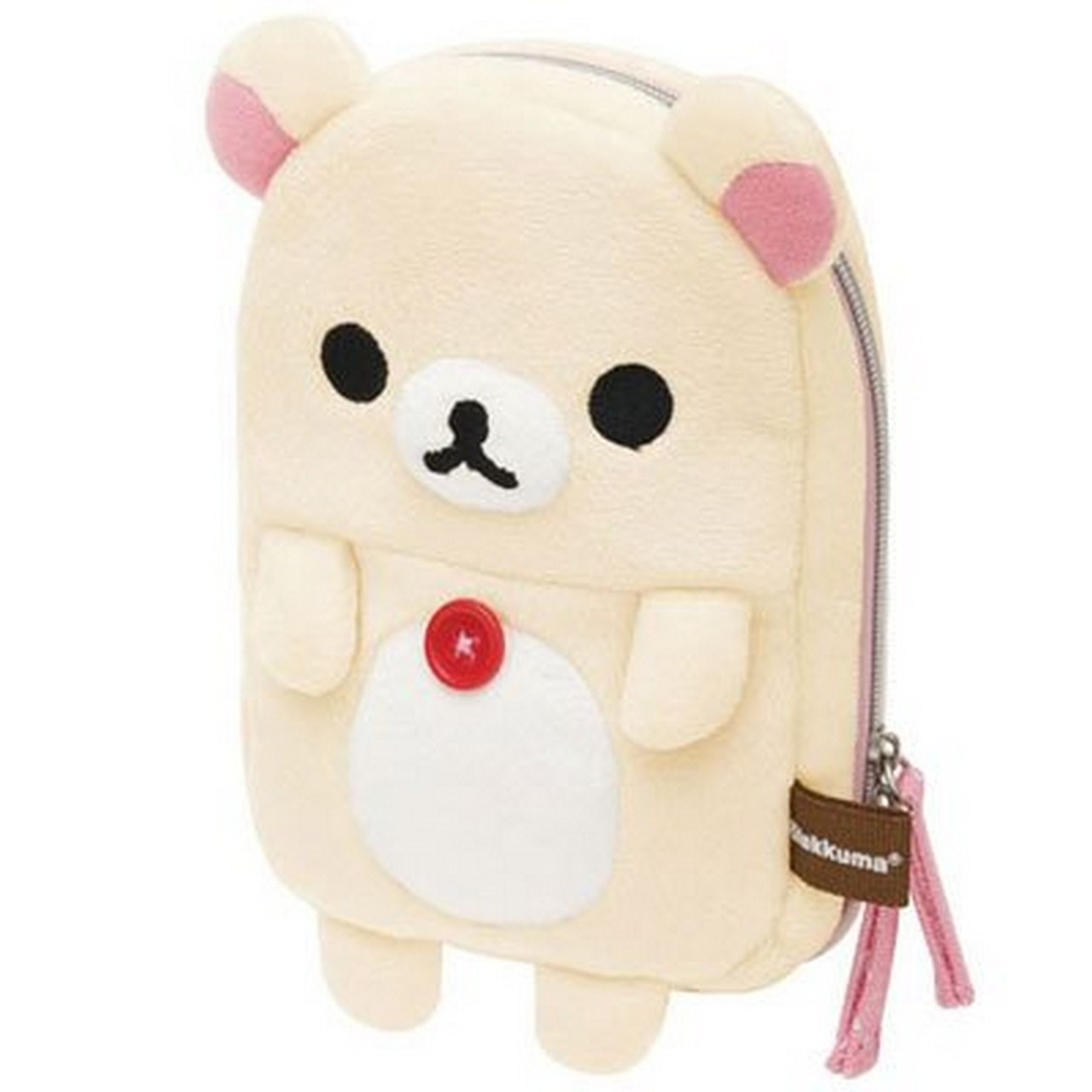 San-x Rilakkuma Plush Camera Pouch 6.5x5x1 Inches - Japan Bargain Inc