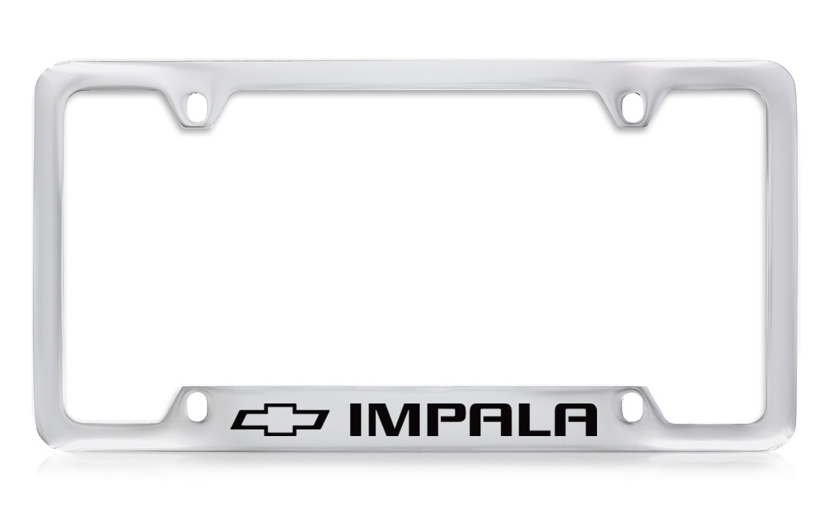Chevrolet Impala with Logo Bottom Engraved Chrome Plated Brass License ...