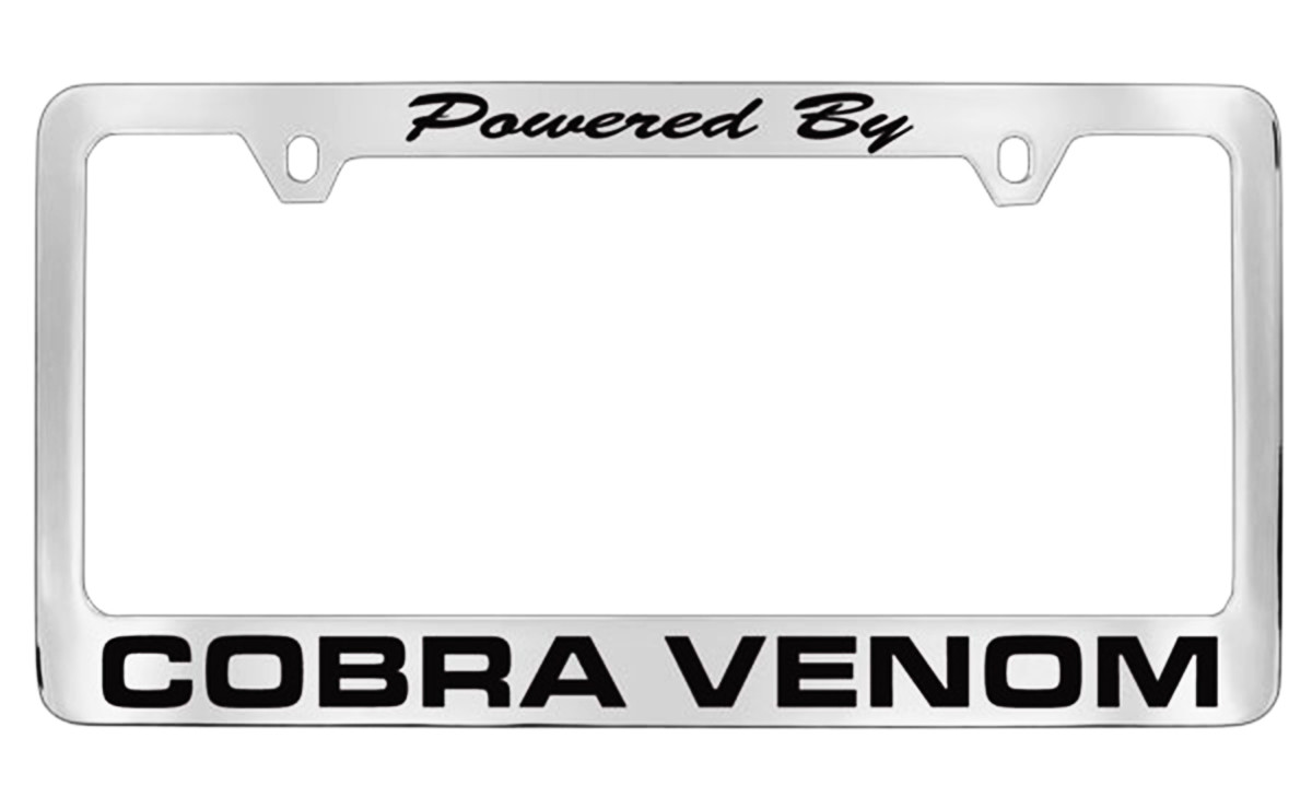 Ford Cobra Venom Chrome Plated Solid Brass License Plate Frame Holder ...