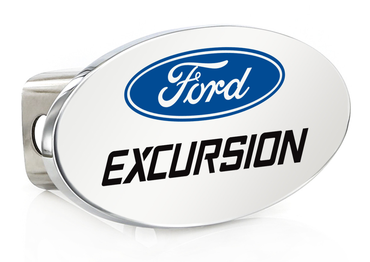 Ford Excursion with Logo Oval Trailer Hitch Cover Plug