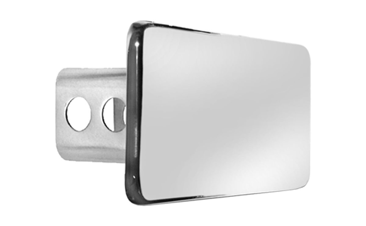 Rectangular Chrome Plated Solid Brass Plain Hitch Cover with Kit ...